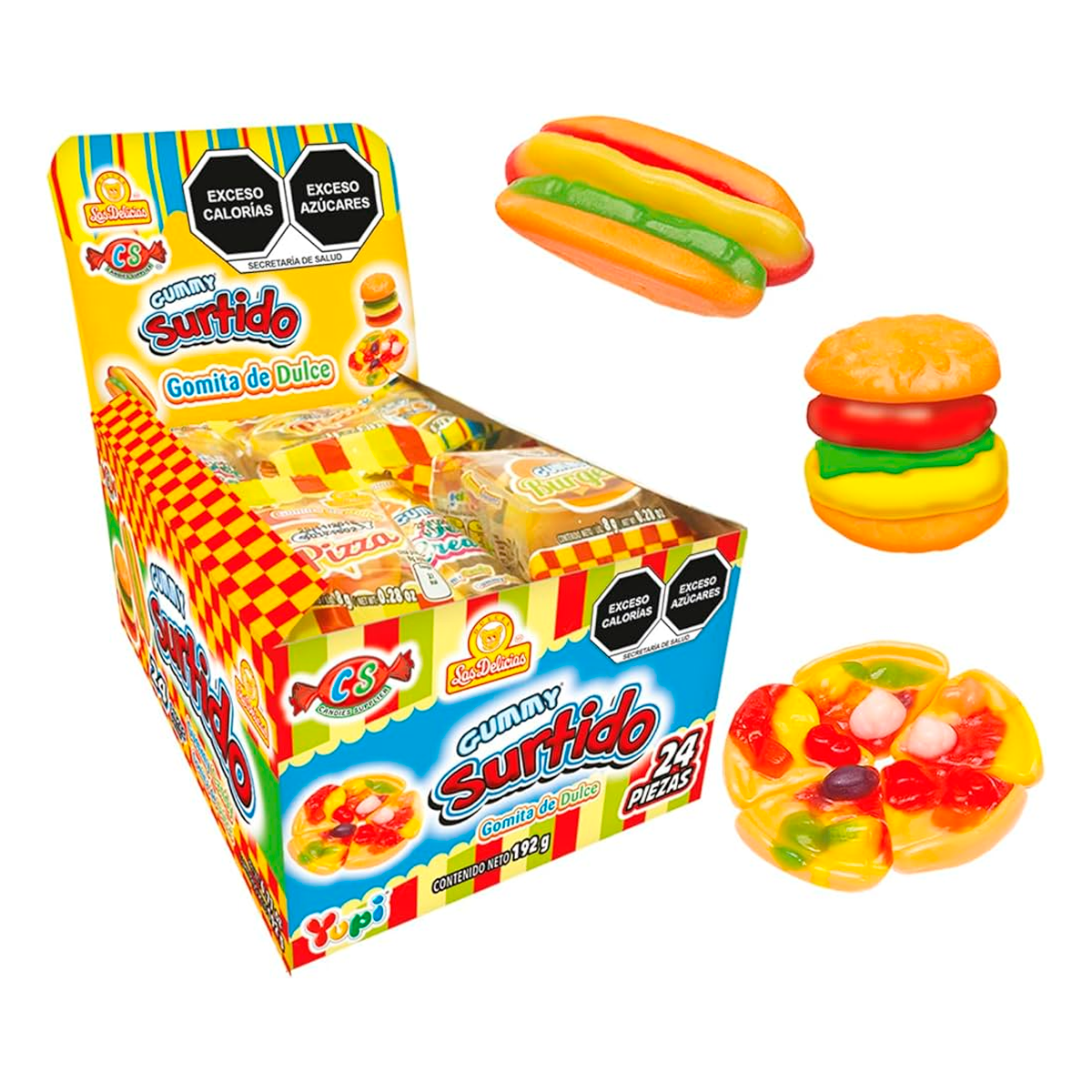 Dulce Exh Dul Gomit Las Delicias Gummy Surtido Las Delicias Gummy Surt ...