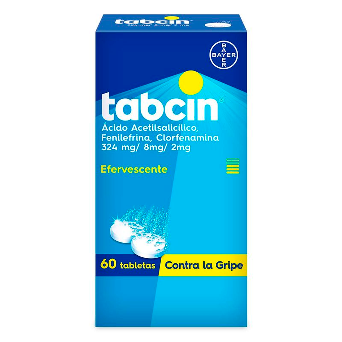 Medicamento Tabcin Efervescente 324Mg Azul Exhibidor 60 PZS – Basicos