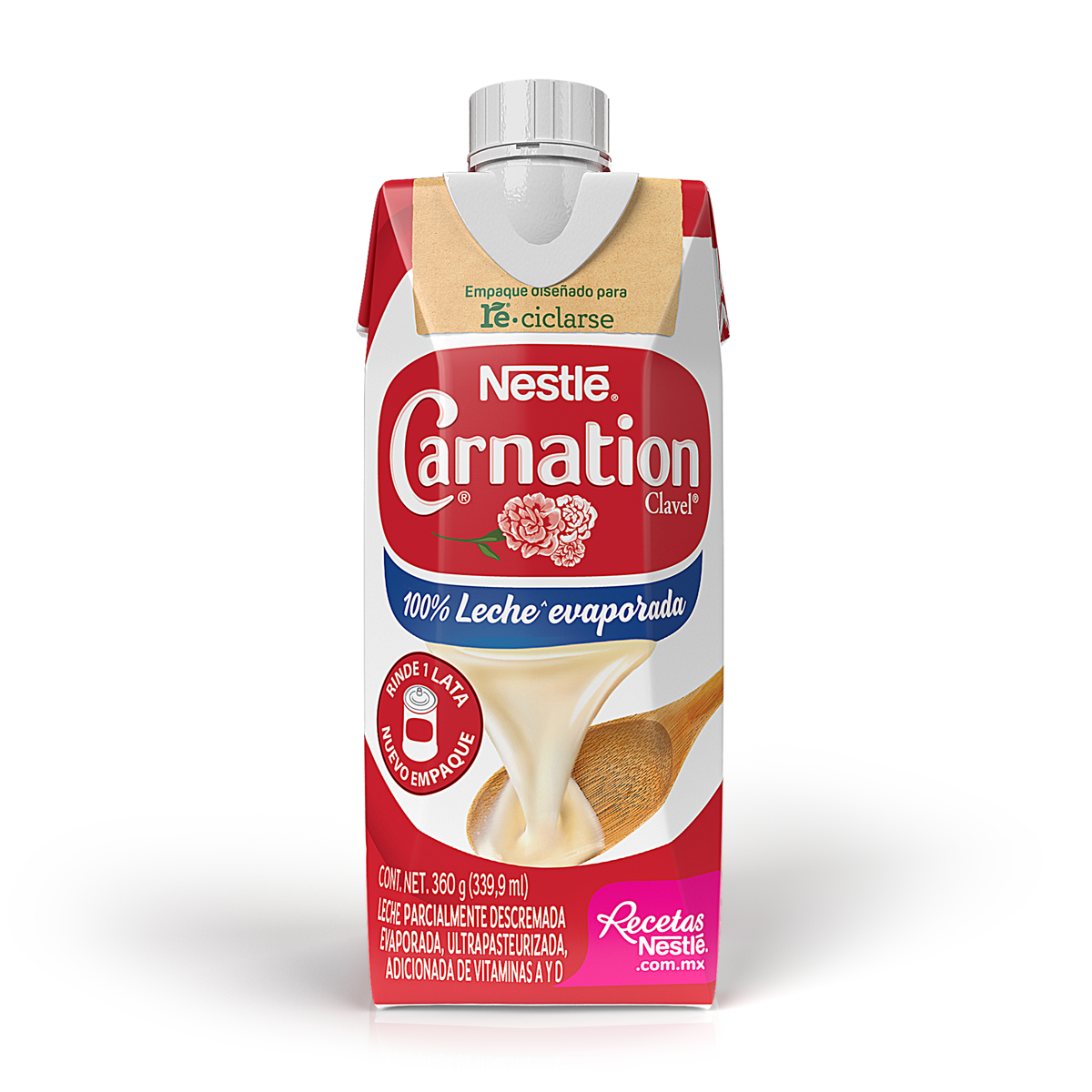 Leche Evaporada Nestlé Carnation Clavel Original 360g – Basicos