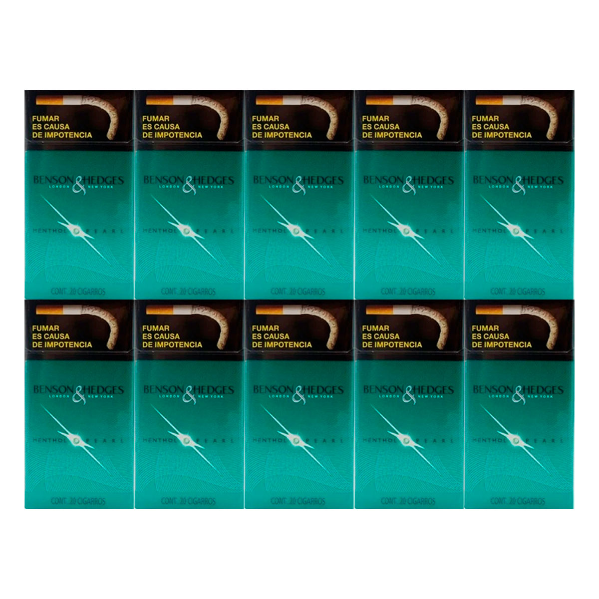 Cigarros Benson & Hedges Menthol 100 10Cajetillas 20 PZS – Basicos