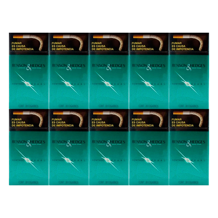Cigarros Benson & Hedges Menthol 100 10Cajetillas 20 PZS – Basicos