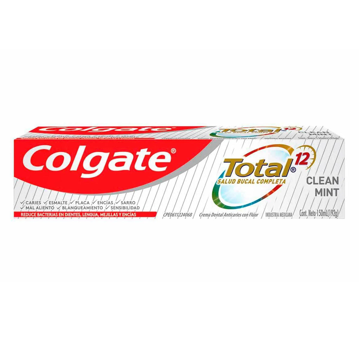 Pasta Dental Colgate Total 12 Clean Mint 150 ml – Basicos